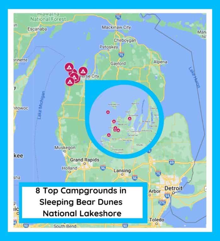 8 BEST Places to Camp When Visiting Sleeping Bear Dunes (Map) | My Michigan Beach and Travel