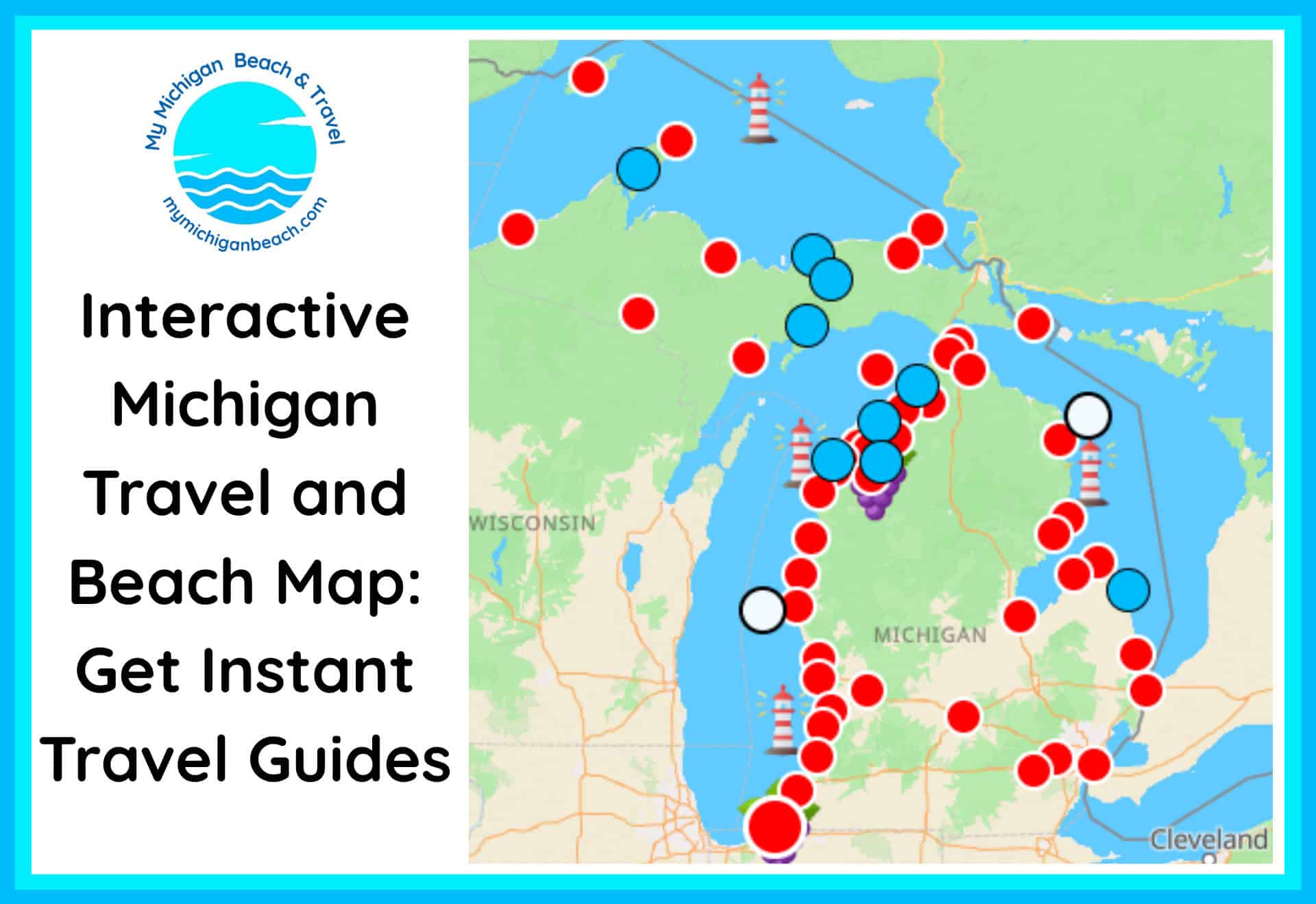 Mapa De Las Playas Del Oeste De Michigan