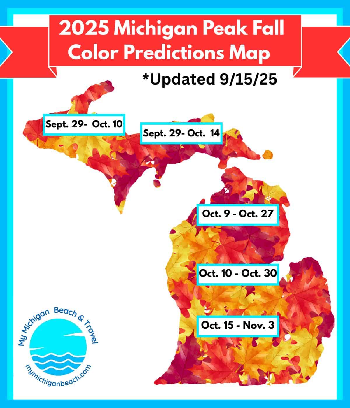 Michigan Fall Color Map & Peak 2025 Guide: Best Drives & Dates - My ...